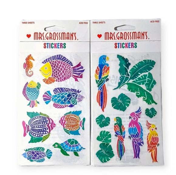 Vintage | Office | Mrs Grossmans Vintage Retired Sticker Sets Tropical ...